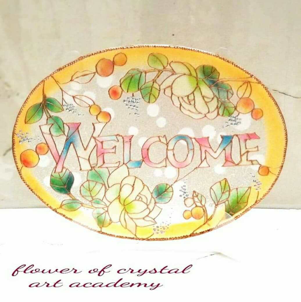 Saint Flower Stained glass - flower of crystal art